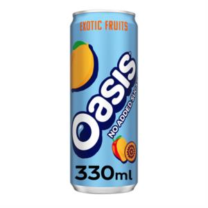 Oasis Zero Exotic Fruit Can 24 x 330ml